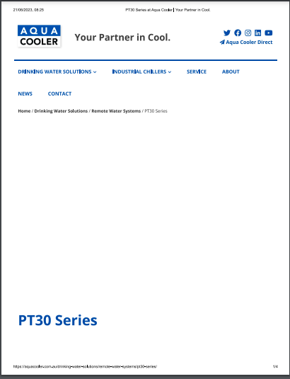 PT30 Service – Tech Spec